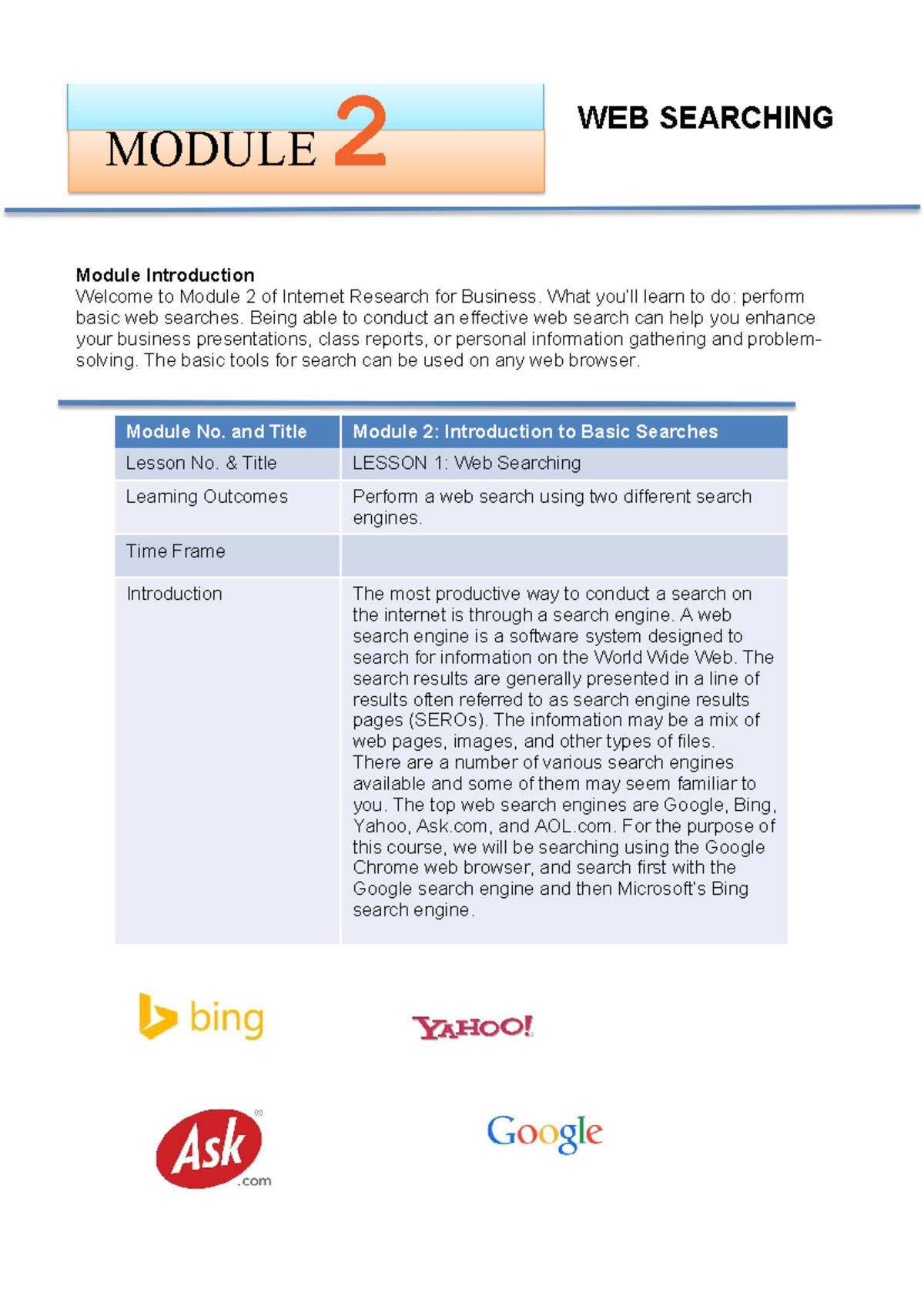 WEEK 6 - Contemporary World - MODULE 2 WEB SEARCHING Module ...