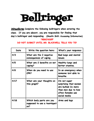 SSL Graphic Organizer Part One - Name: Health Education SSL Project Part One Graphic Organizer ...