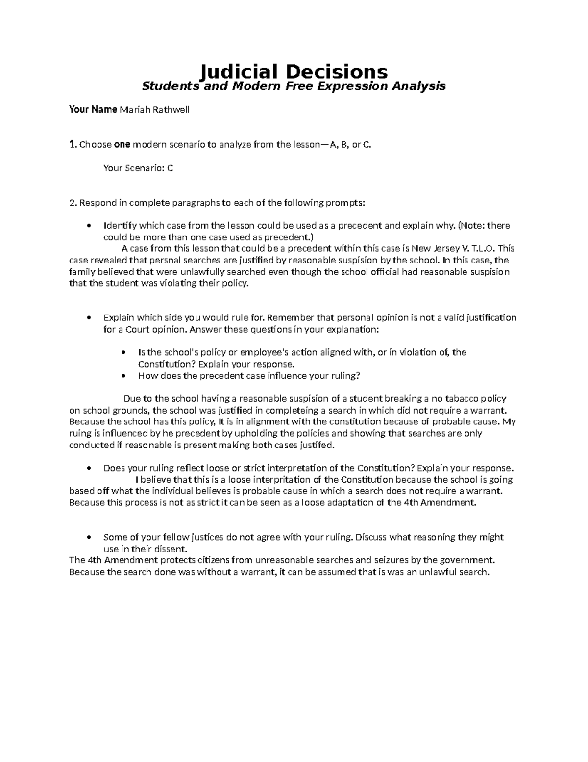 Judicial Decisions Template for Legal Studies: A Comprehensive Guide ...