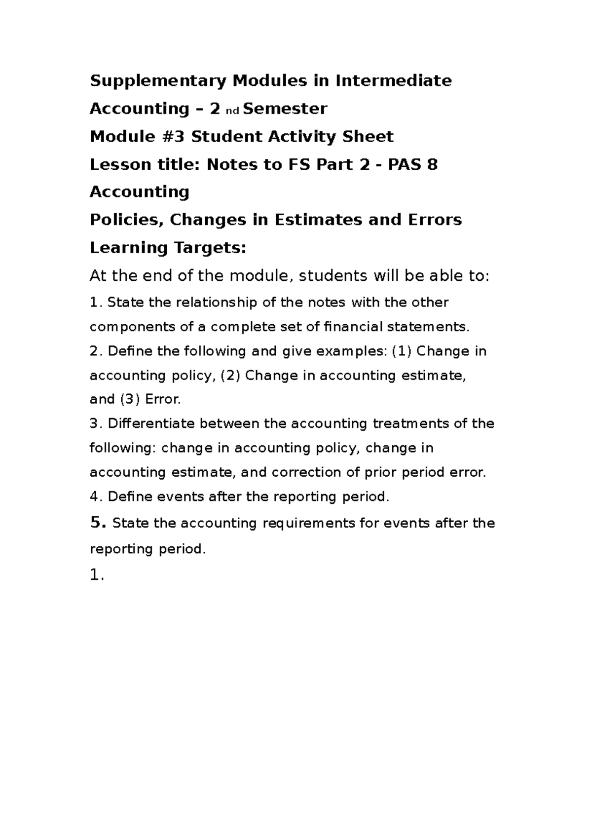 PH002-Supplementary Modules in Intermediate Accounting –M3 ...