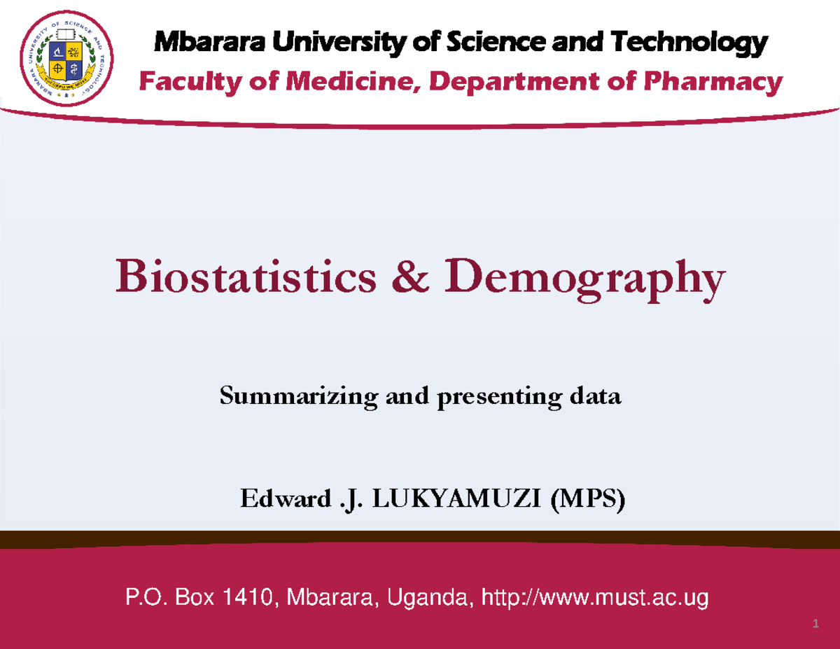 2. Biostatistics%20and%20Demography%20-%20Lecture%202 - Mbarara ...