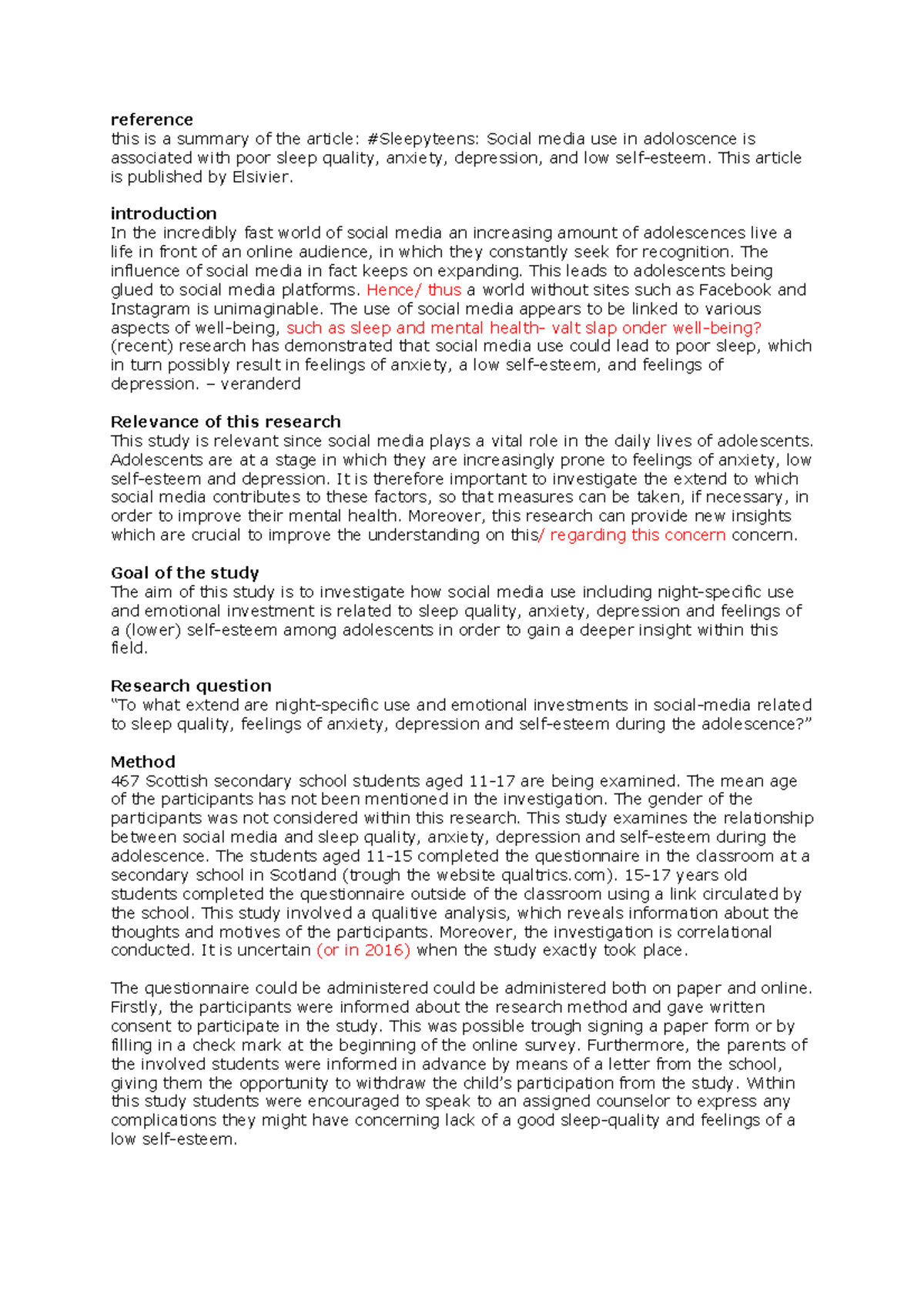 Engels artikel 4 maart - reference this is a summary of the article: # ...