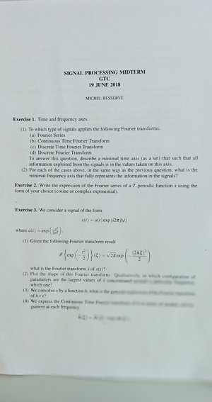 KlausurSummer2018 - SIGNAL PROCESSING MIDTERM GTC 19 JUNE 2018 MICHEL ...