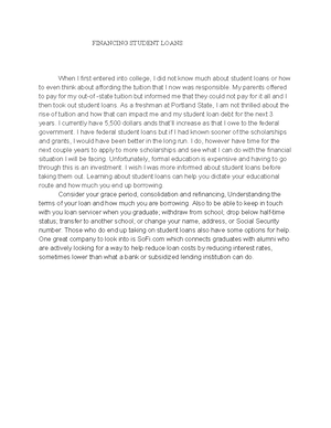 Reflection Paper For Finance - Grade B+ 6/3/18 Professor Introduction ...