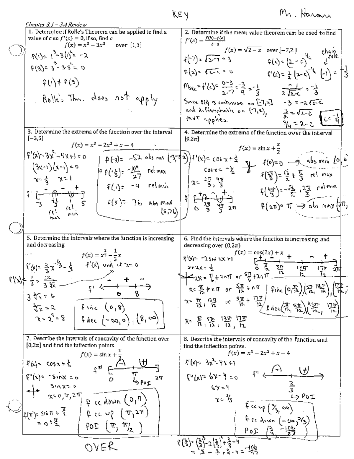 Kami Export - Calc Ch 3 review 3.1-3.4 KEY 23-24 - KEY Mr. Haran ...
