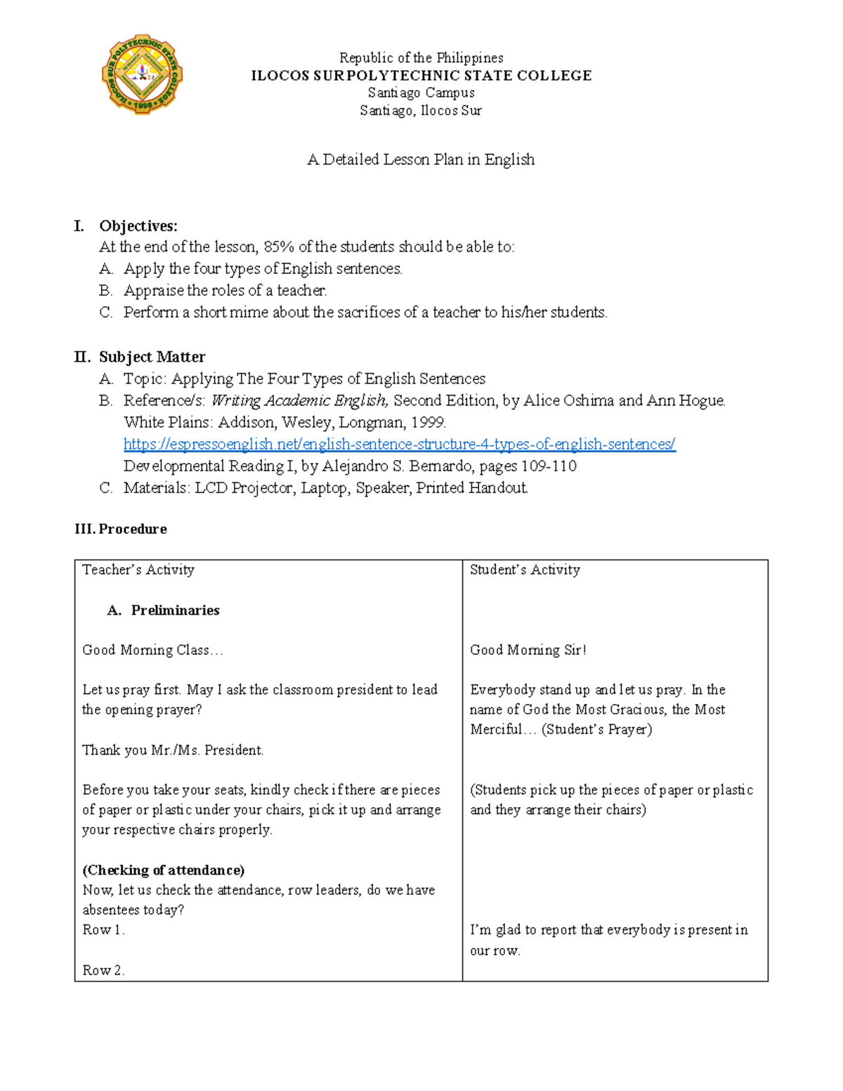 Detailedlessonplaninenglishpdf-180424151738 - Republic of the ...