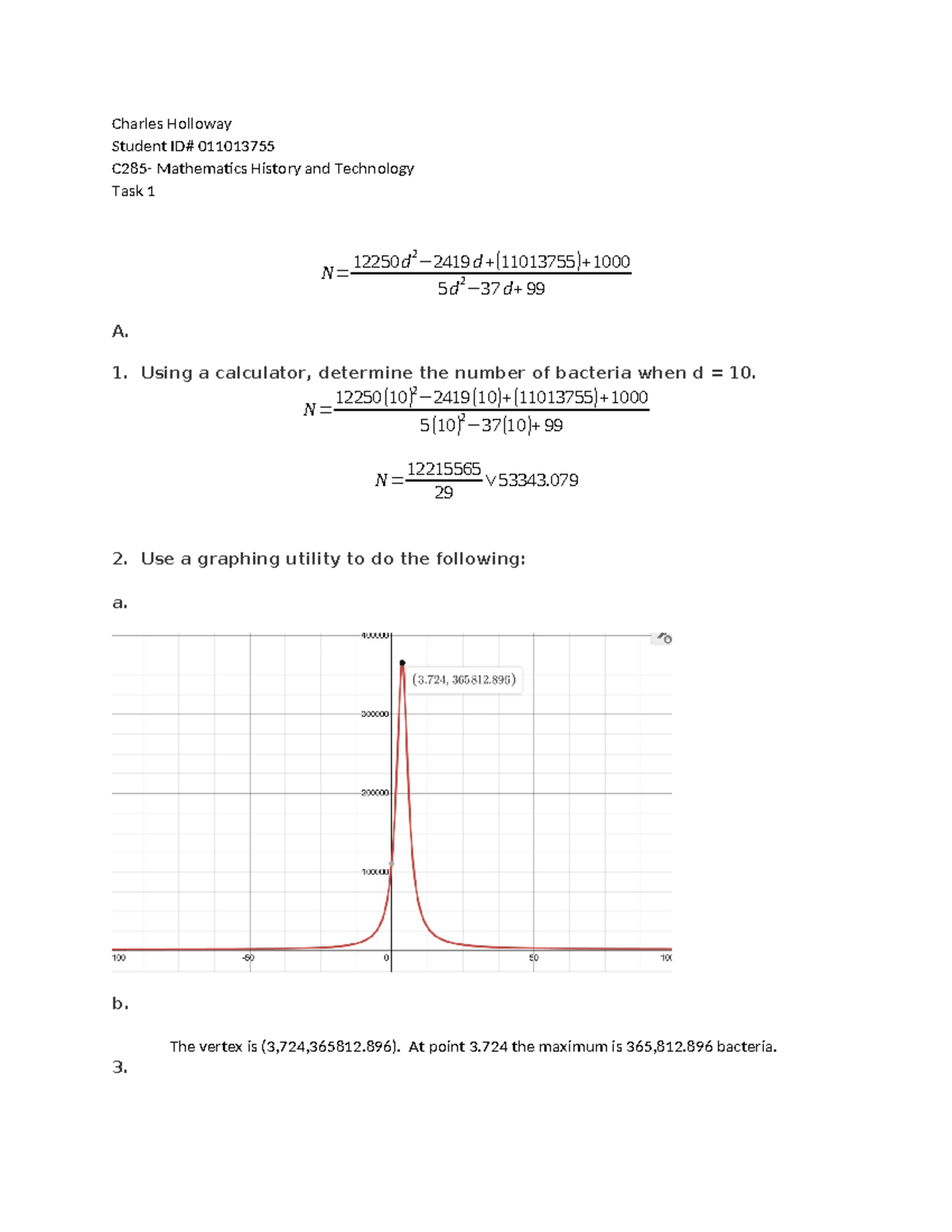 C285 Task 1 - Task 1 passed - Charles Holloway Student ID# 011013755 ...