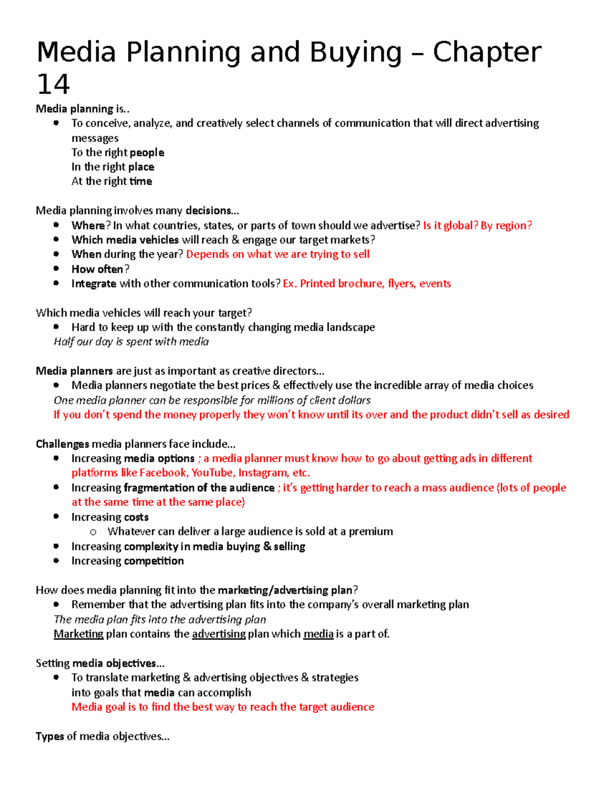 Adv207 ch14 - Taught by Professor Amy Hitt - Media Planning and Buying ...