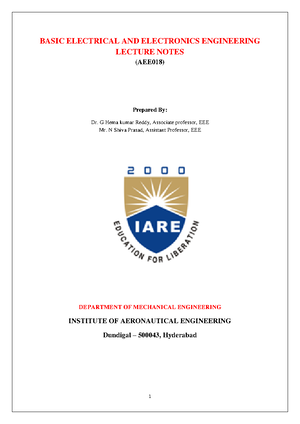 Unit 3 handwritten-1-18 - Basic Electrical And Electronics Engineering - Studocu