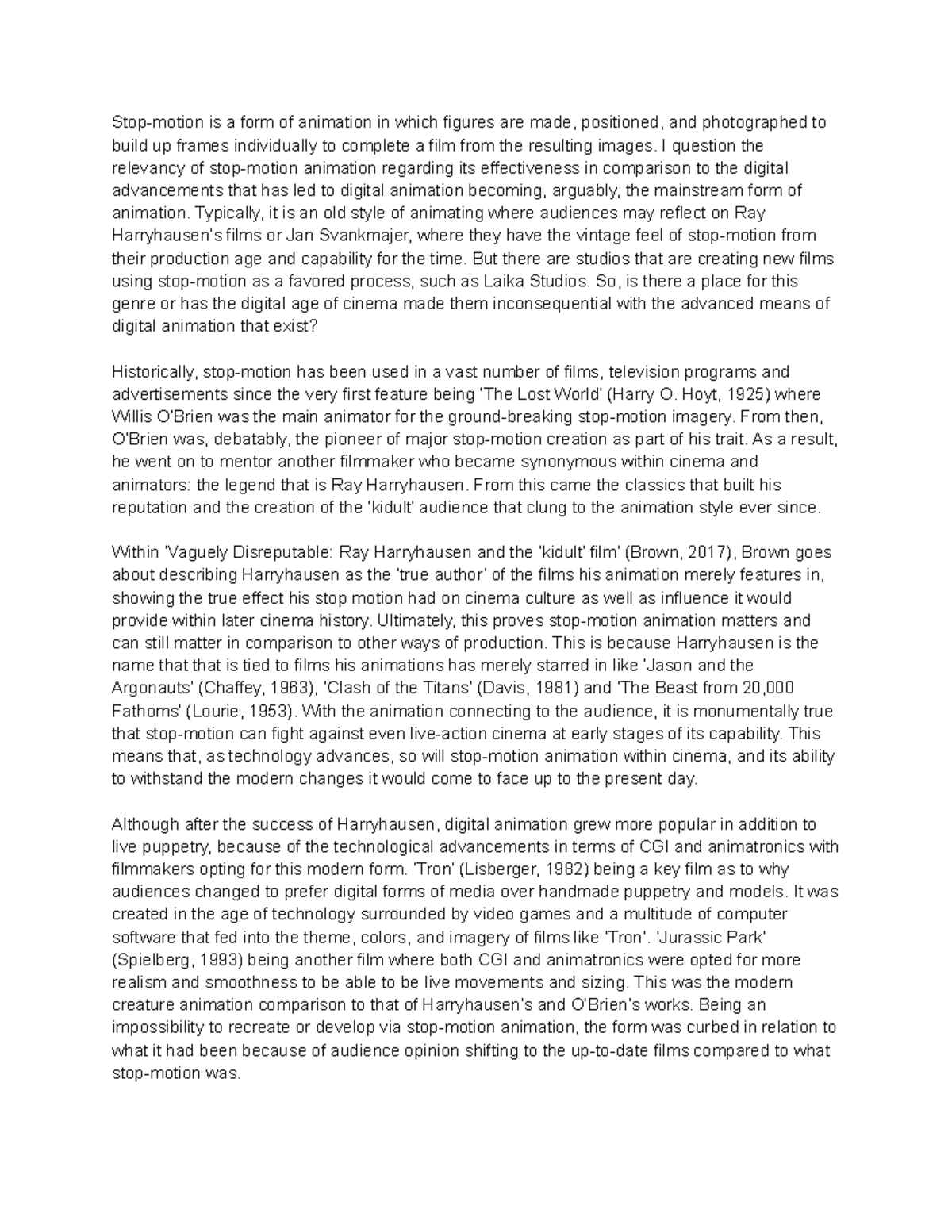 Is Stop-Motion Animation Still Relevant Essay - Stop-motion is a form ...