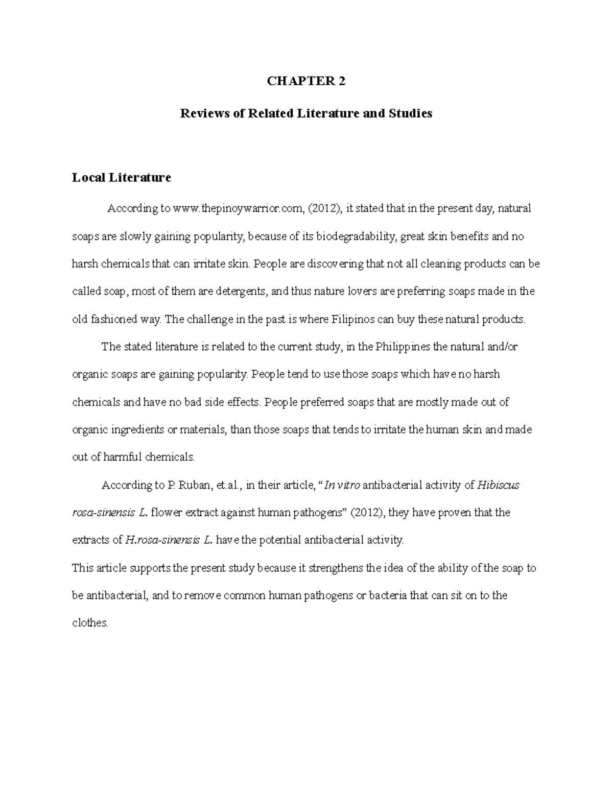 (example) Chapter 2 RRL - CHAPTER 2 Reviews of Related Literature and ...