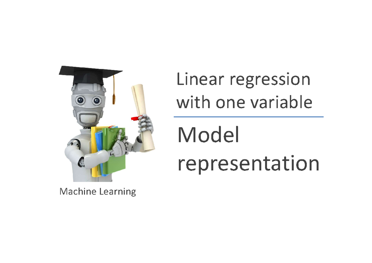 Linear Regression - Linear regression with one variable Model representation Machine Learning 0 ...