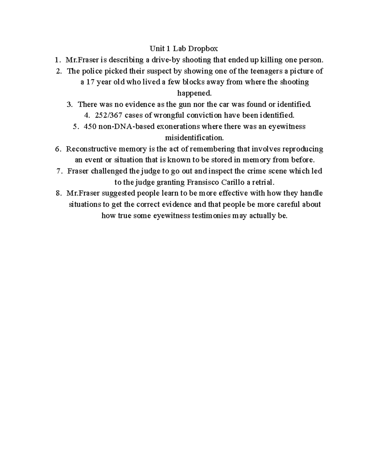 Unit 1 Lab Dropbox - n/a - Unit 1 Lab Dropbox Mr is describing a drive ...