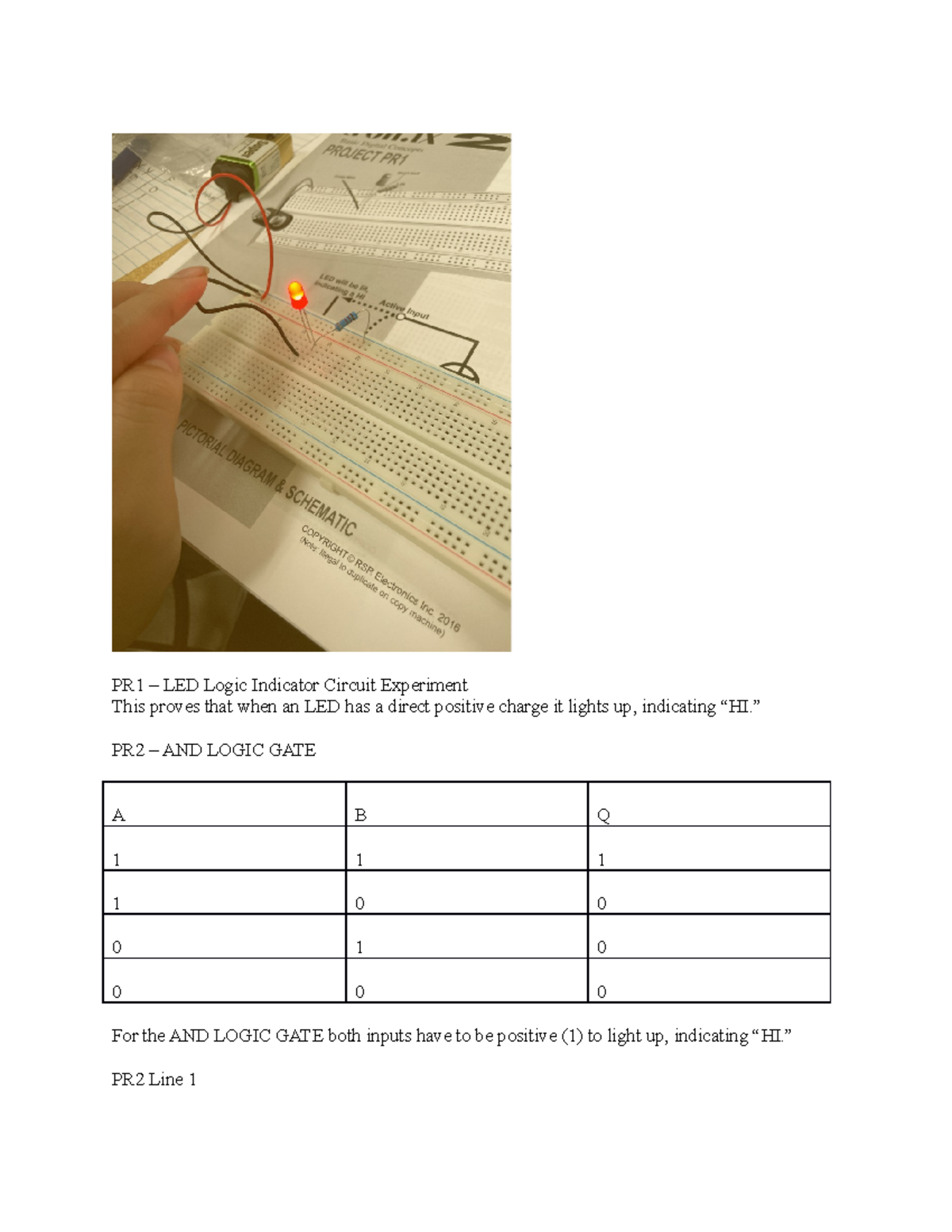 Tronix 1-10 - This is the lab 1-10 should look like - PR1 – LED Logic ...