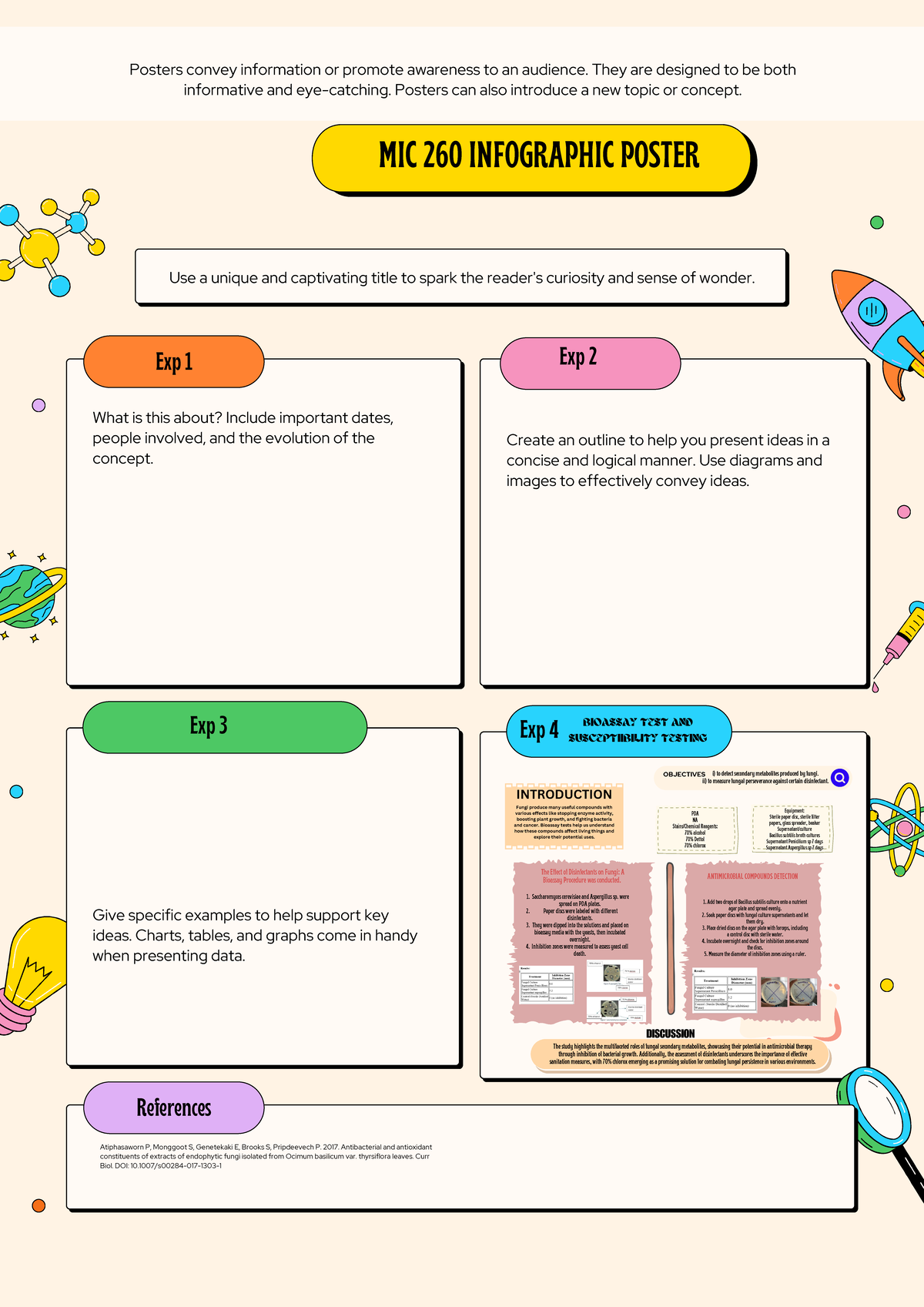Colorful Illustrated Science Information Poster - Use a unique and ...