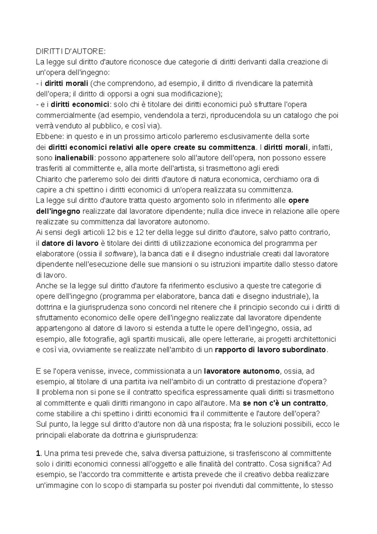 Diritto D' Autore abcdpdf word in pdf - DIRITTI D’AUTORE: La legge sul ...