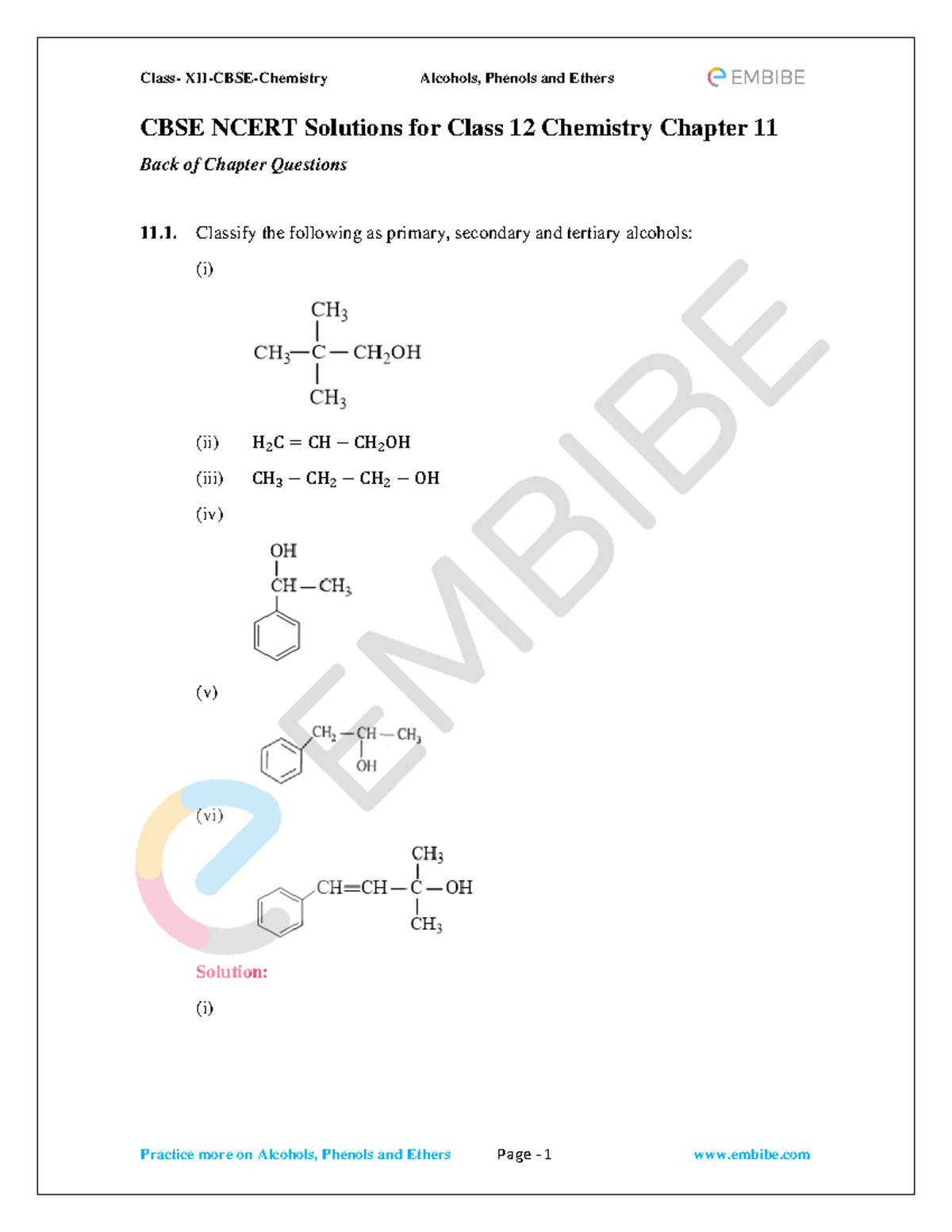 G12 Alcohols-Phenols-and-Ethers-final - CBSE NCERT Solutions for Class ...