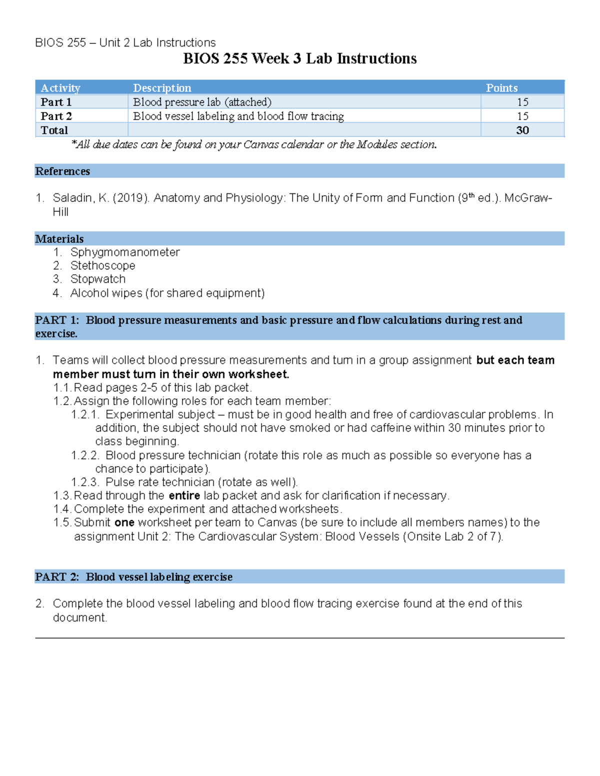 BIOS 255 Week 3 Lab - BIOS 255 Week 3 Lab Instructions Activity ...