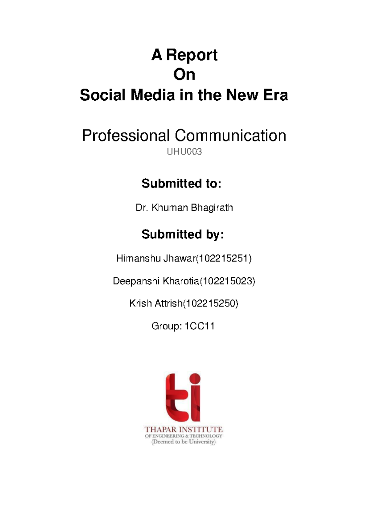 Profcomreport - A Report On Social Media in the New Era Professional ...