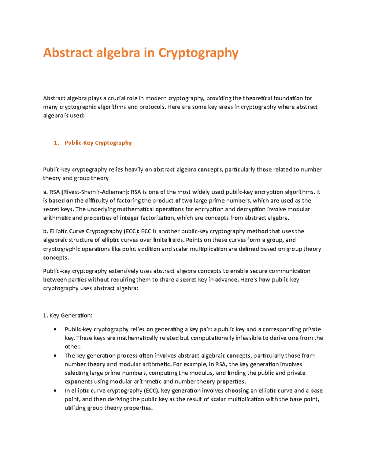 Abstract algebra in Cryptography - Abstract algebra in Cryptography ...