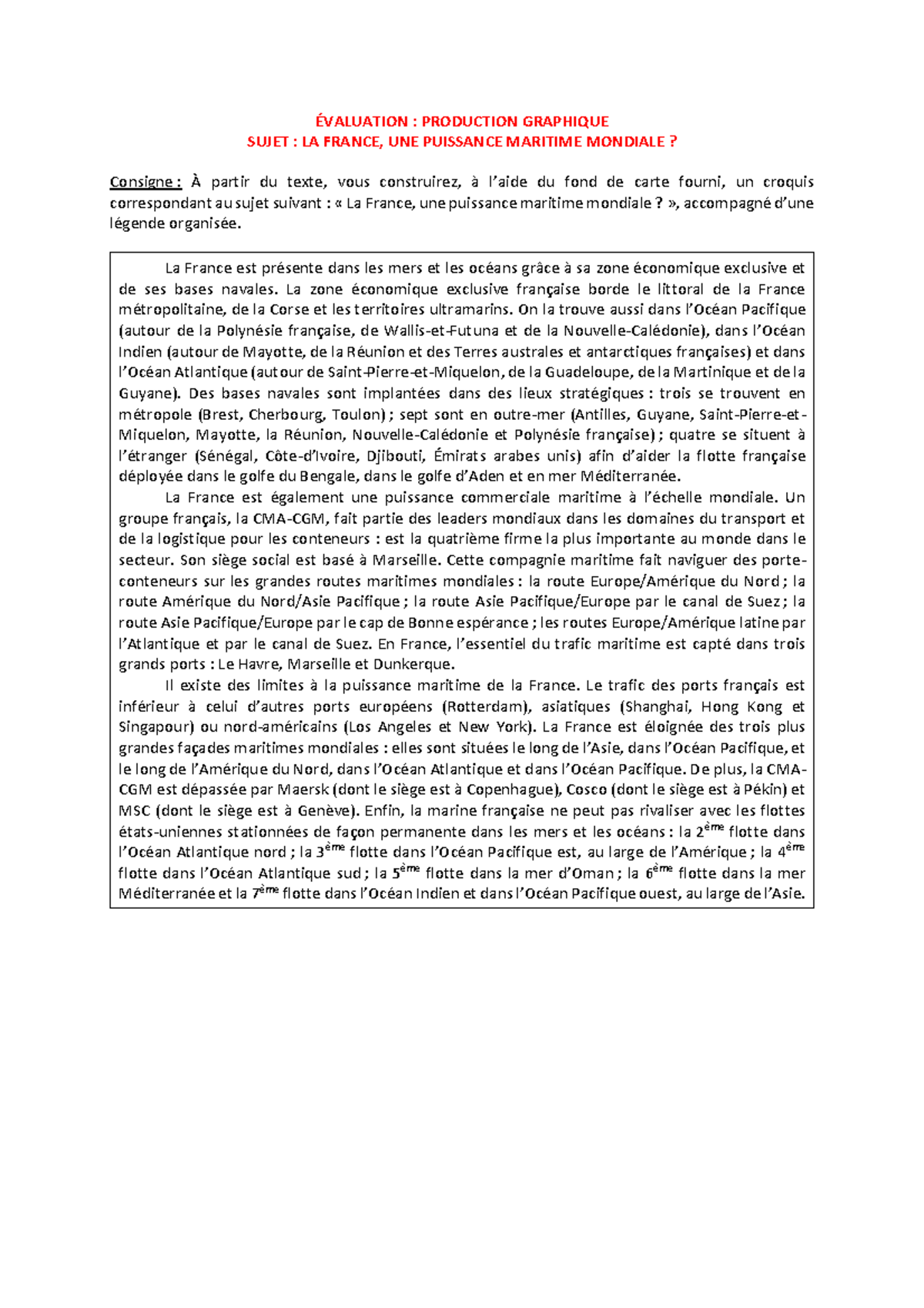 É Valuation - production graphique maritime - ÉVALUATION : PRODUCTION ...