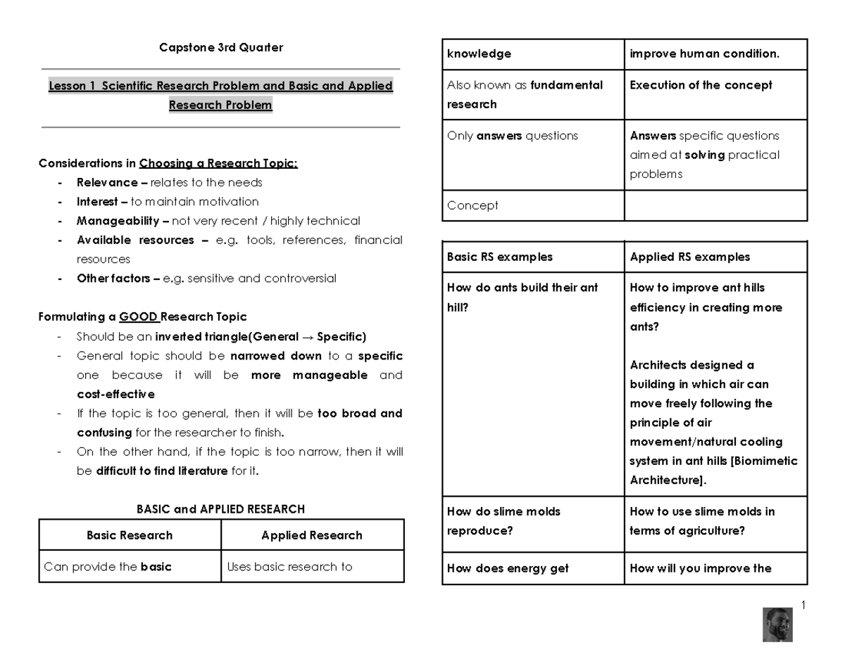 Capstone 3rd Quarter - Capstone 3rd Quarter Lesson 1_Scientific ...