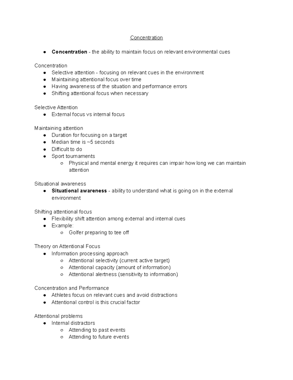 Concentration - Studocu