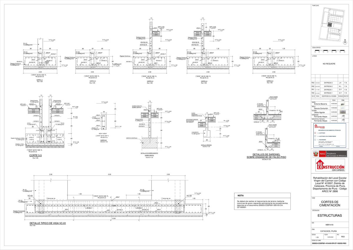 2000 53 CSSP001 418 00 DR ST 100202 R03 - 2Ø3/8" Ø3/8"@. Ø3/8"@. 2Ø3/4 ...