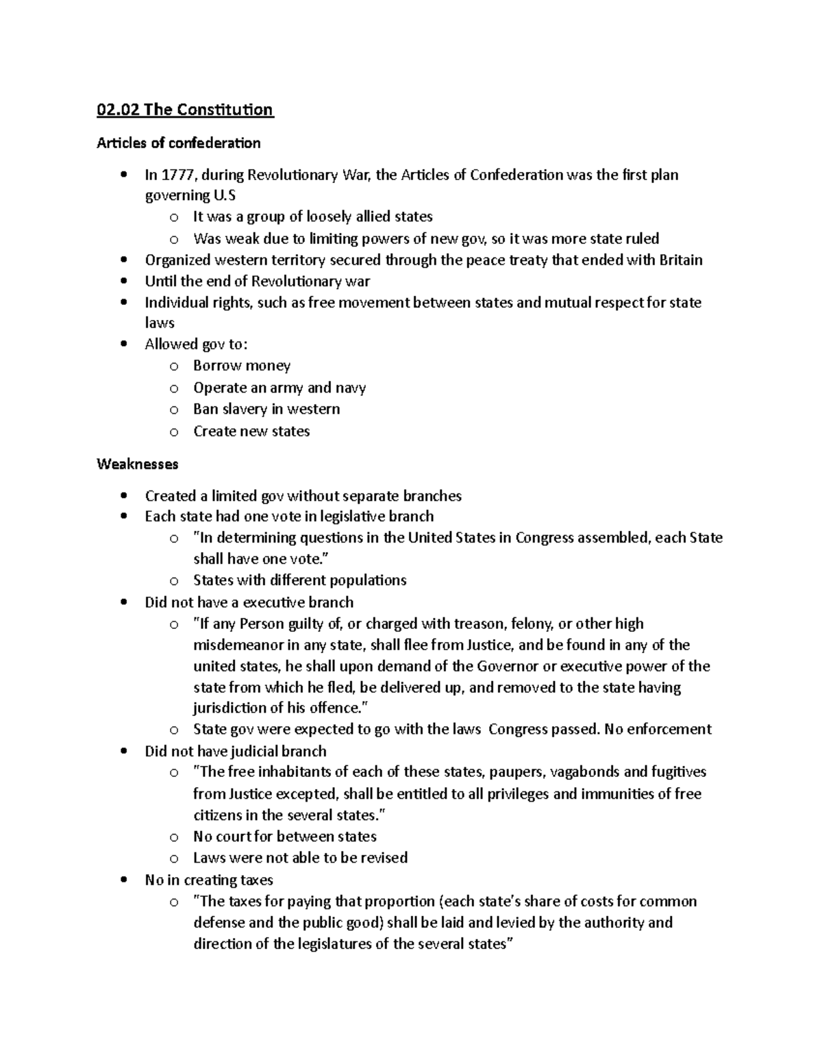 US GOV UNIT 2 - constitution, branches, bill of rights ect. - 02 The ...