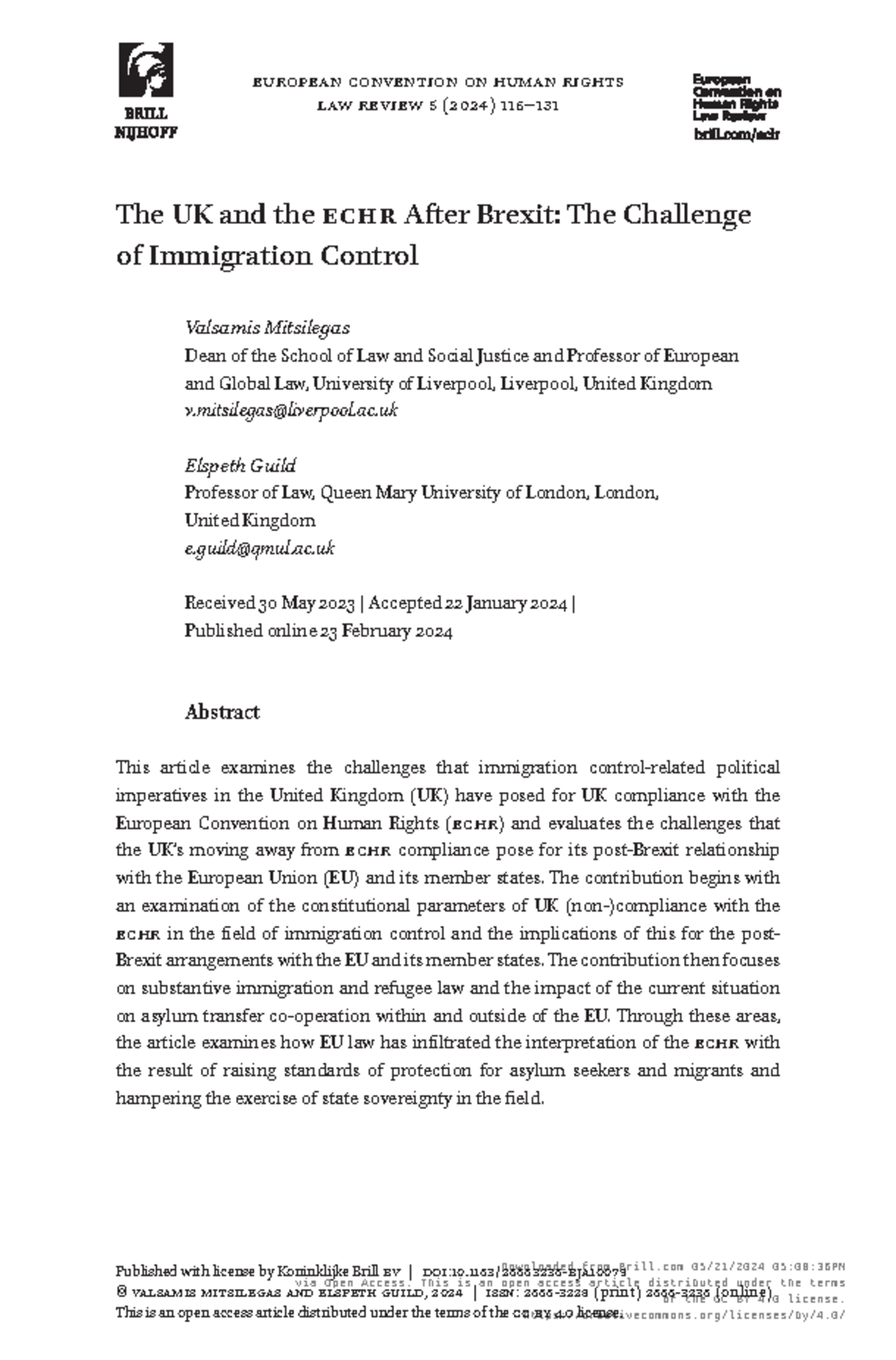 Eclr-article-p116 008 - Published with license by Koninklijke Brill bv ...