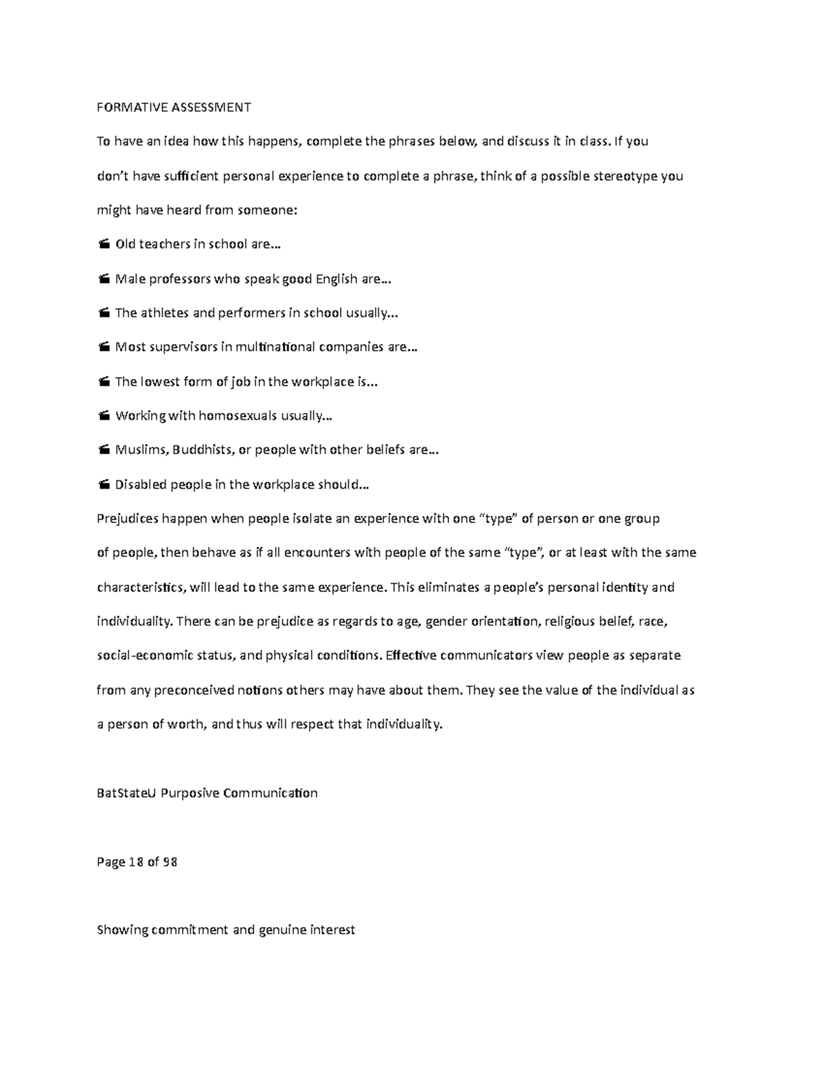 Purposive 3 - FORMATIVE ASSESSMENT To have an idea how this happens ...