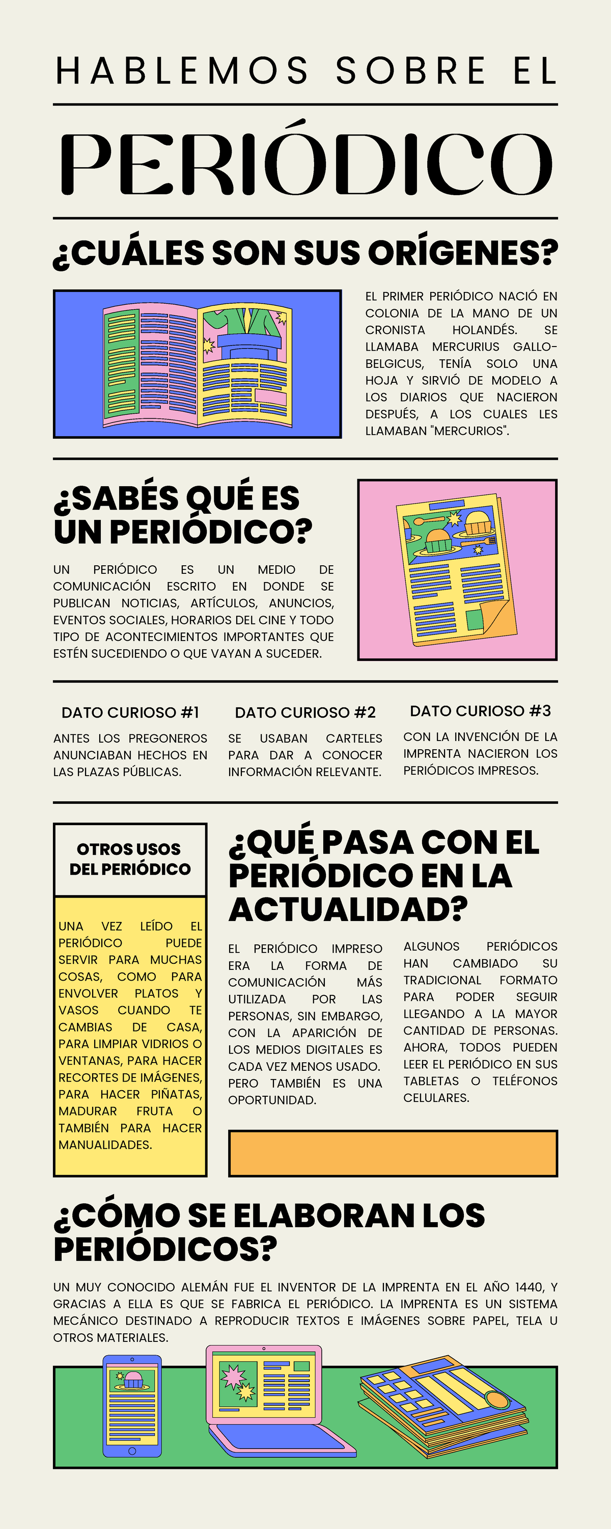 Infografía de periódico moderno ordenado colorido - PERIÓDICO UNA VEZ ...