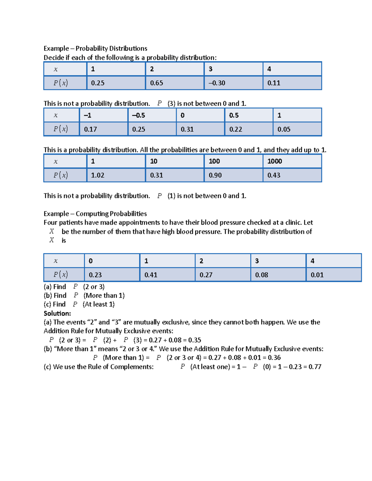 Ch. 6.1 (Math 241) Part 2 - Example – Probability Distributions Decide ...