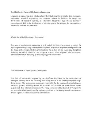 [Solved] Please describe how you have prepared for your intended major ...