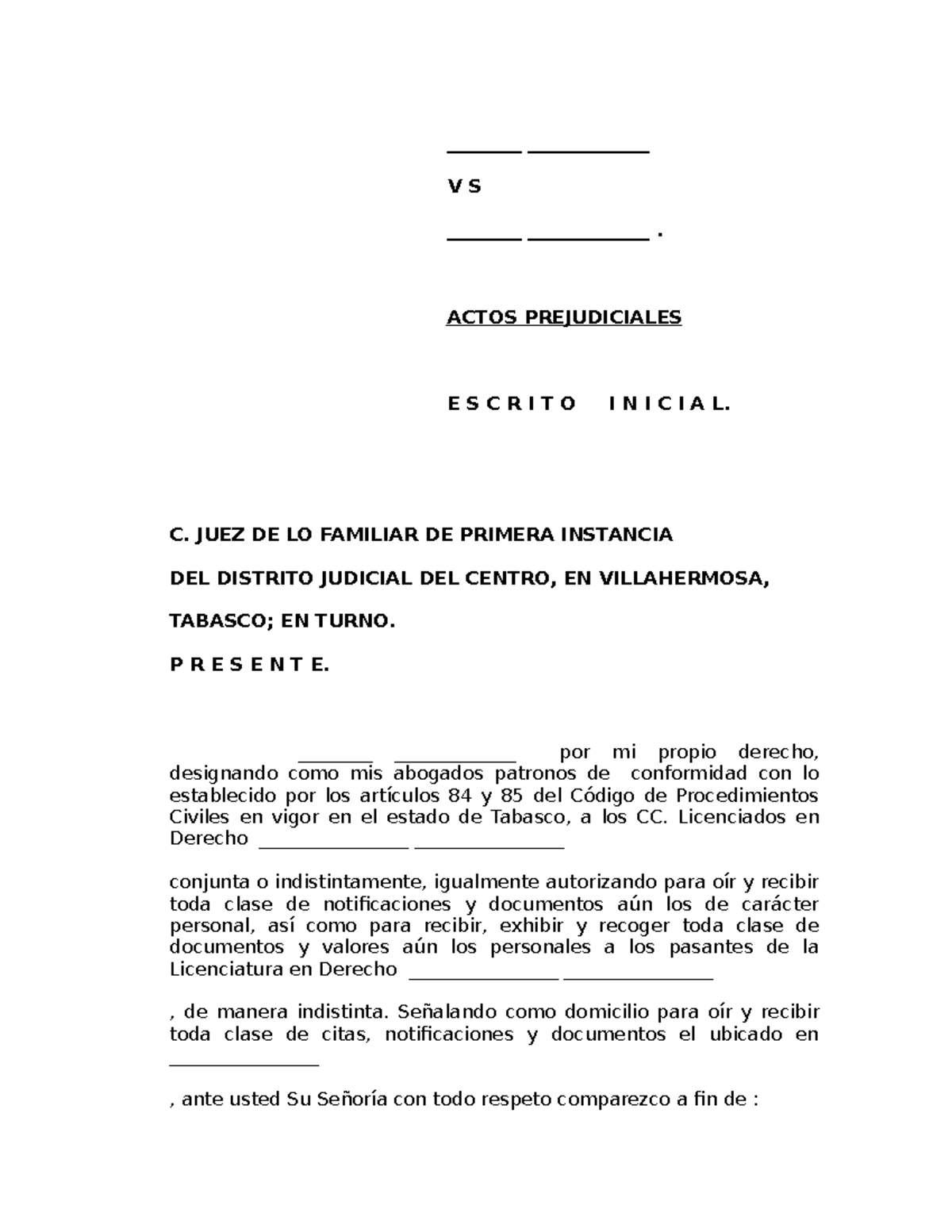 Juicio de separacion o extraccion de persona de un domicilio ...