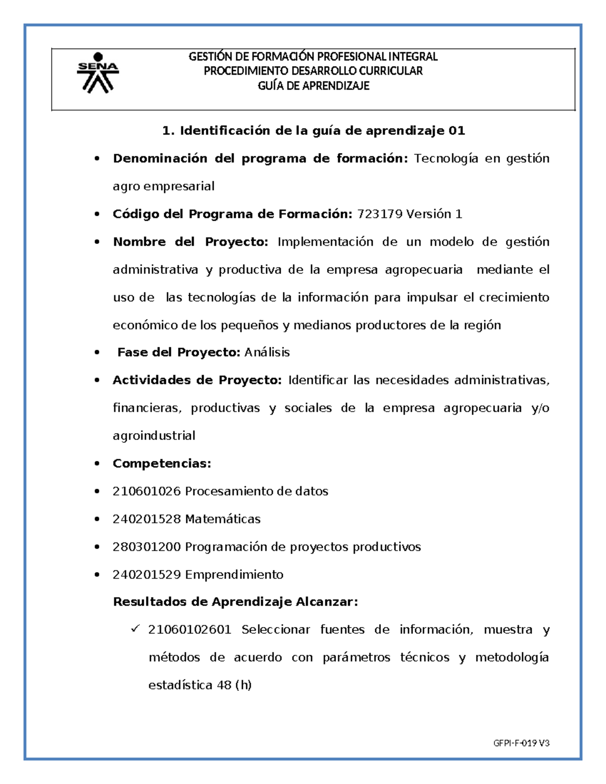 GFPI-F-019 GAE AN01 - guia - GESTIÓN DE FORMACIÓN PROFESIONAL INTEGRAL PROCEDIMIENTO DESARROLLO ...