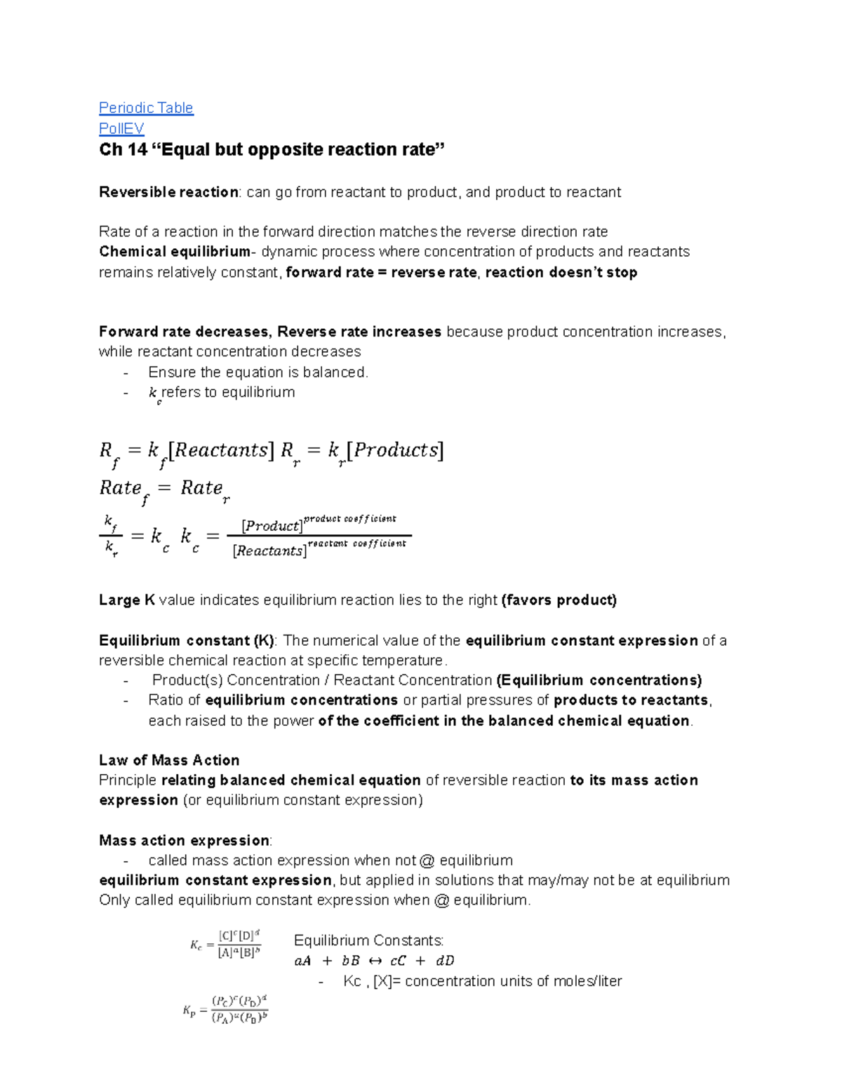 CHEM 01C Notes P1 - MIDTERM 1 EXAM TOPICS CHEM 01C - Periodic Table ...