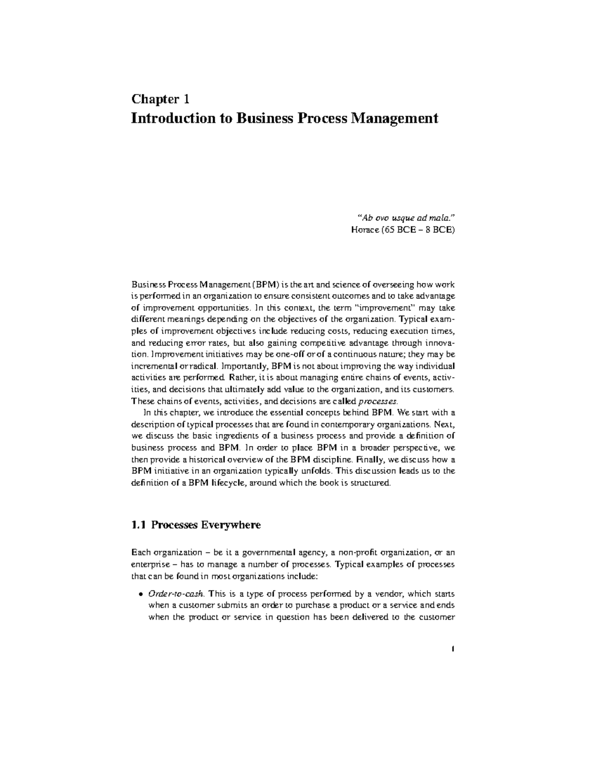 Introduction to Business Process Management Course - Chapter 1 ...
