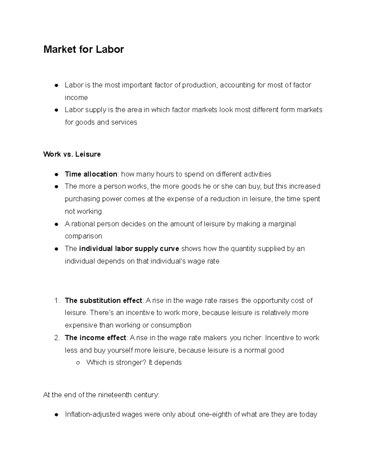 Market for Labor - Econs 101 - Kennedy Odongo - Market for Labor Labor is the most important ...