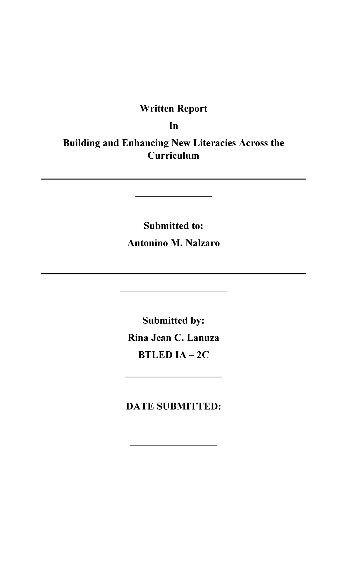 Written Report 22 - A sample, how to write lecture notes - Written ...