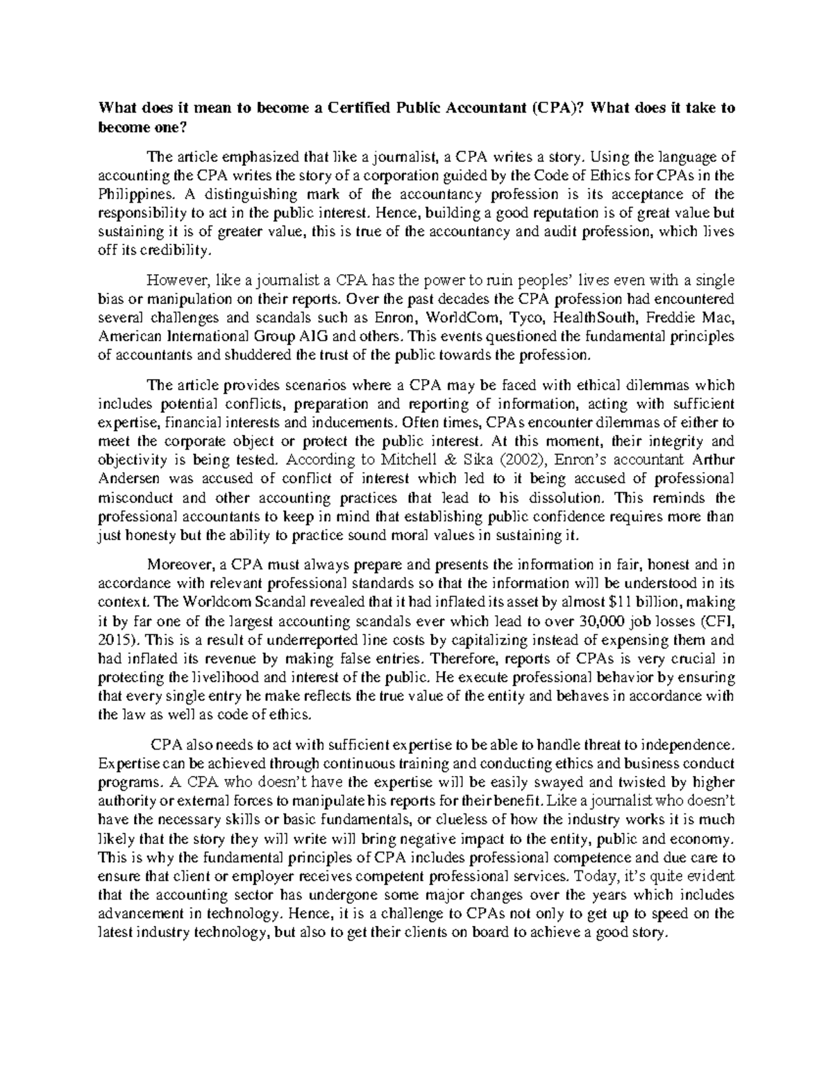 Independence of CPA - auditing 2 - What does it mean to become a ...