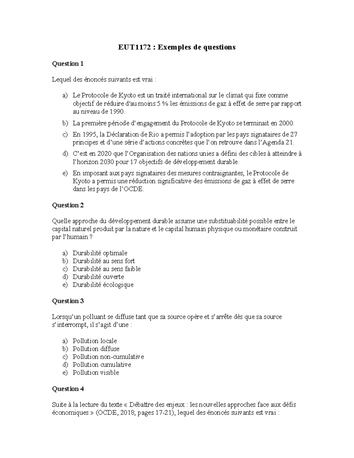 Exemples de questions examen intra - EUT1172 : Exemples de questions ...