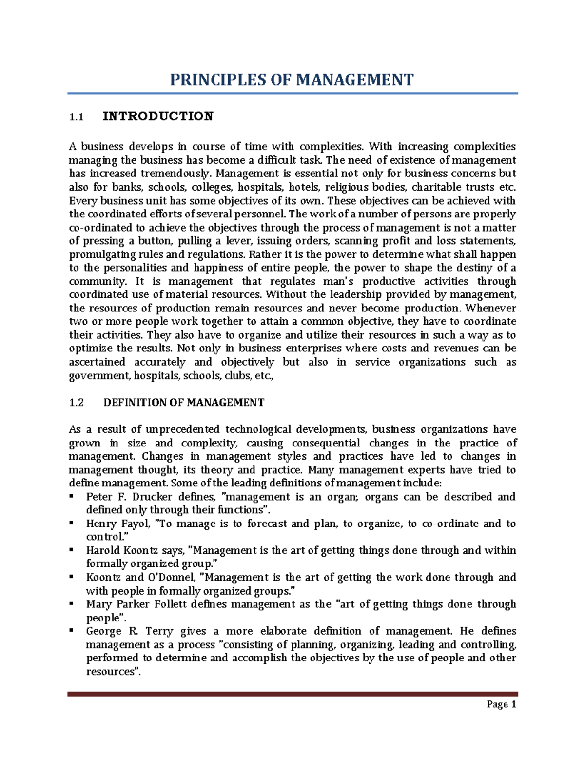 Principles OF Management 2019-1 - PRINCIPLES OF MANAGEMENT 1 ...