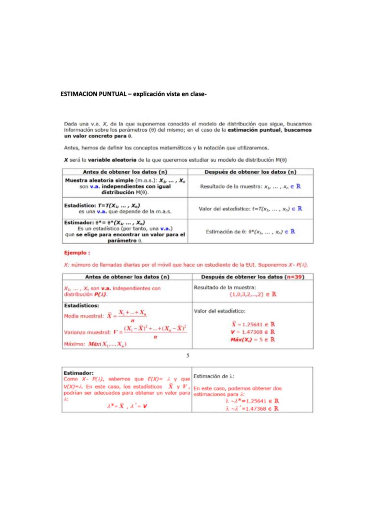 Estimacion puntual - Estadística 2 - Studocu