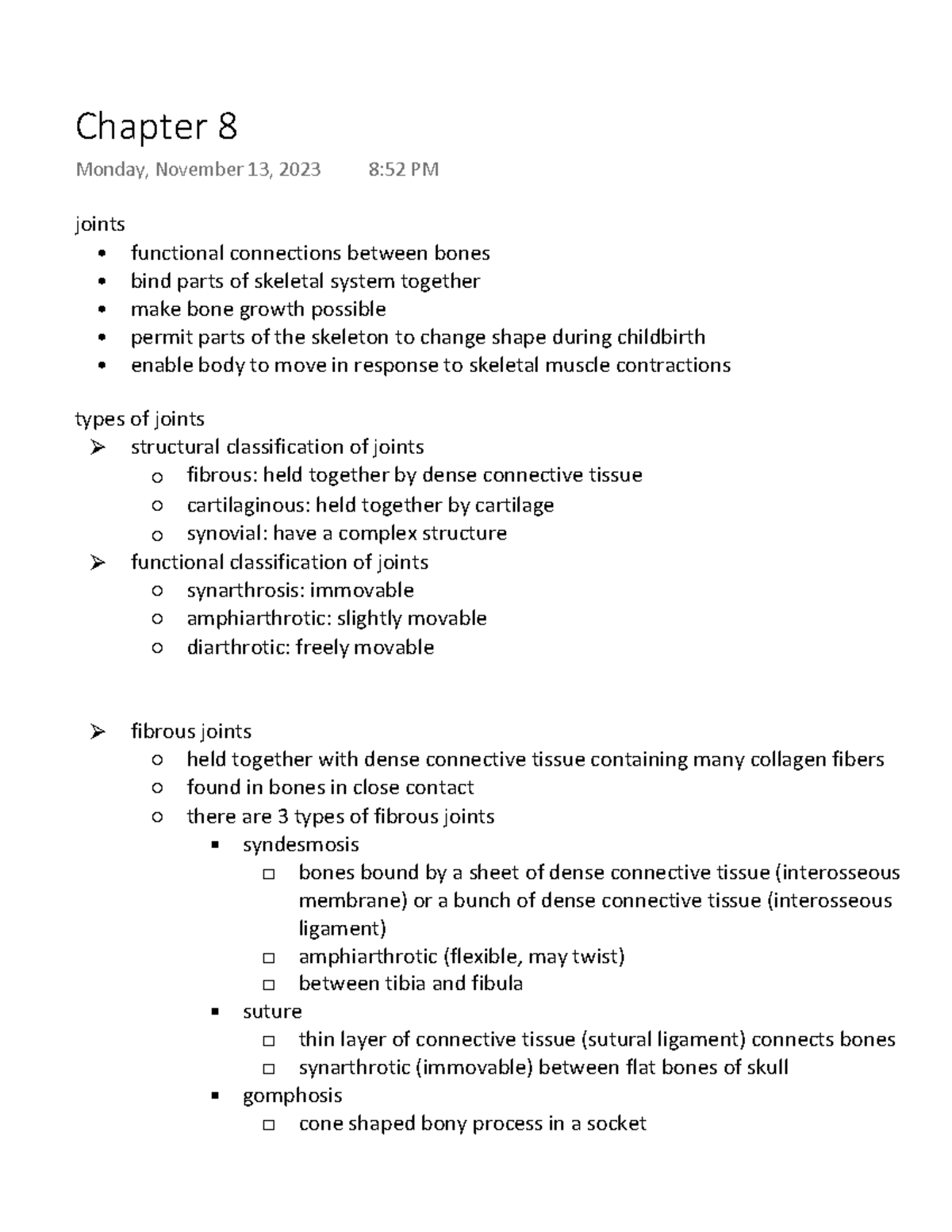 Joints of the Skeletal System - joints functional connections between ...