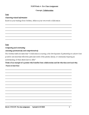 Pre-Class Assignment - nur 160 - Studocu