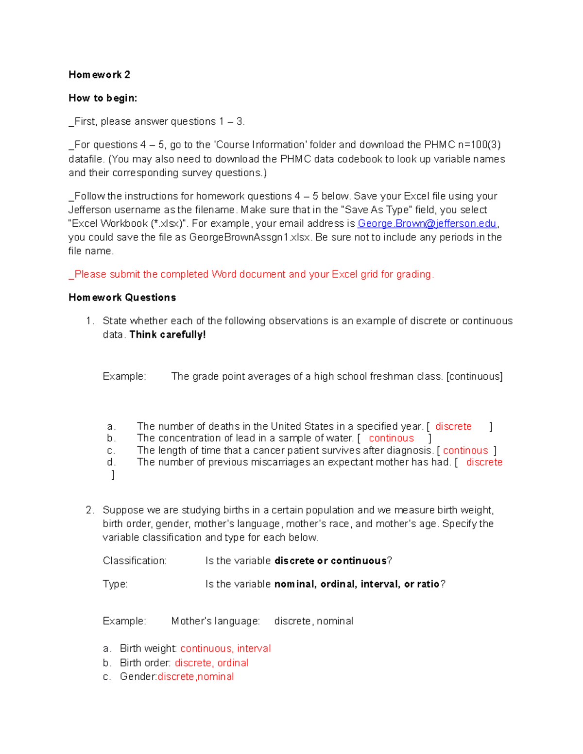 HW 2 - Applied Statistics Homework - Homework 2 How to begin: _First ...