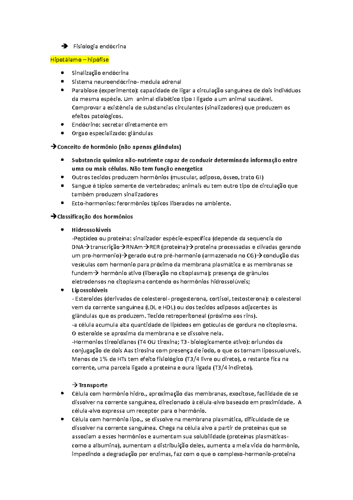 Fisiologia endócrina - Fisiologia endócrina Hipotálamo – hipófise ...
