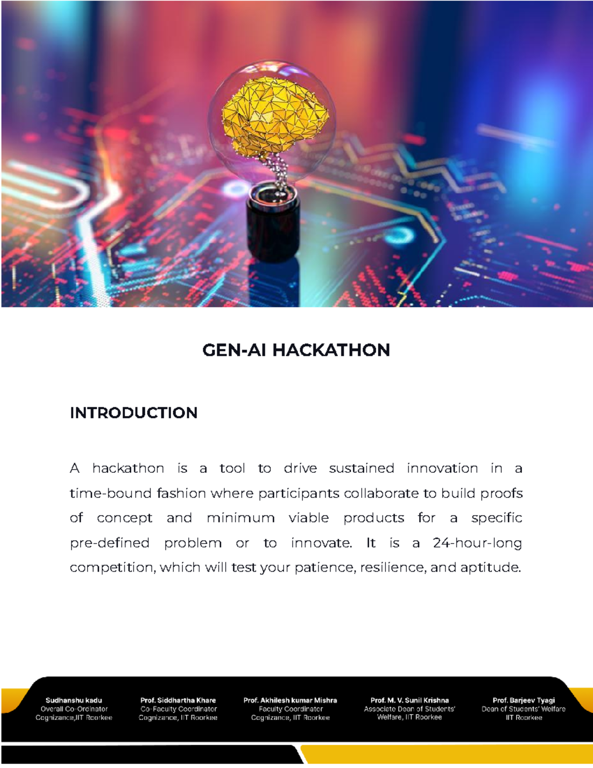 Gen Ai Hackathon Gen Ai Hackathon Introduction A Hackathon Is A Tool To Drive Sustained