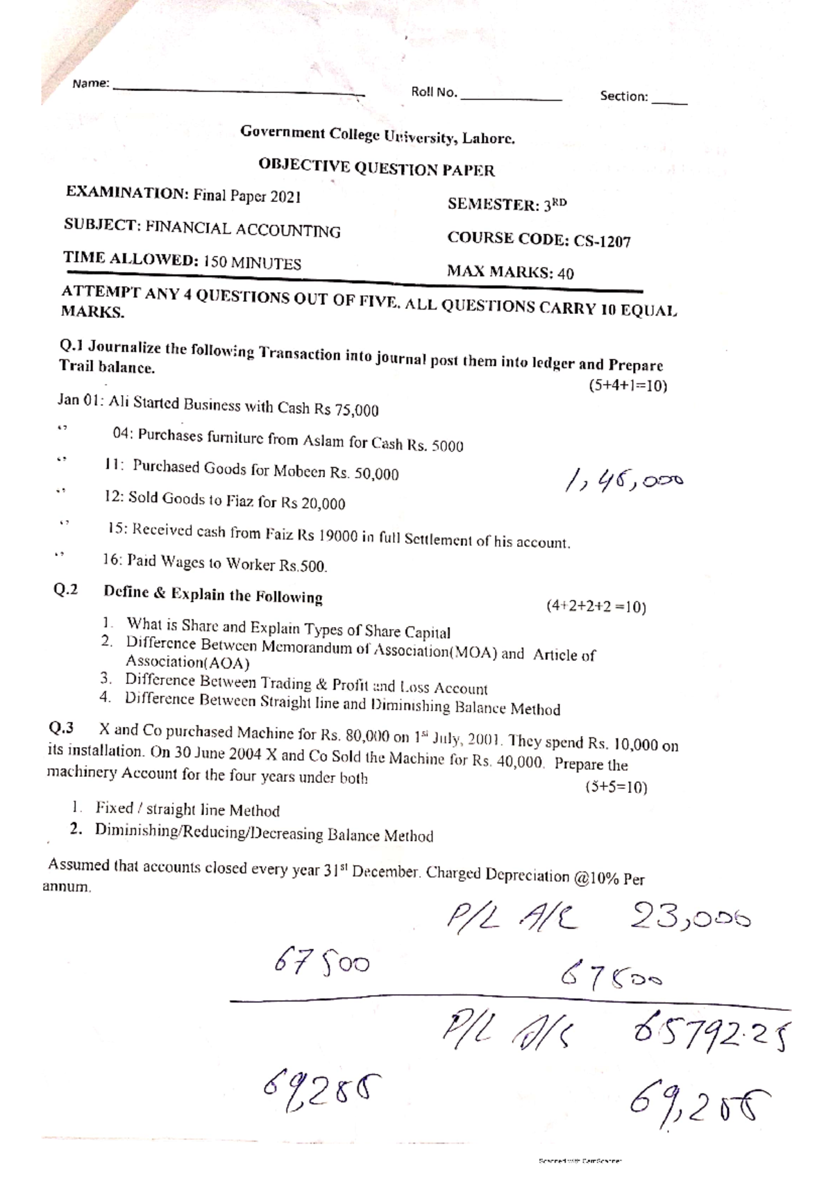 Financial Accounting - Topics in Computer Science I - Studocu